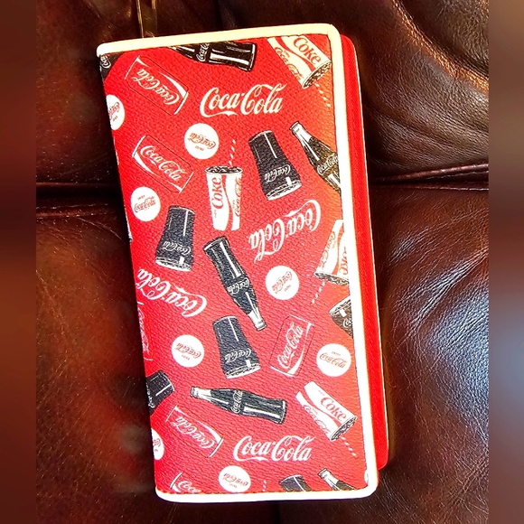 Coca Cola | Bags | Coca Cola Collectible Red Icons Long Zip Around ...